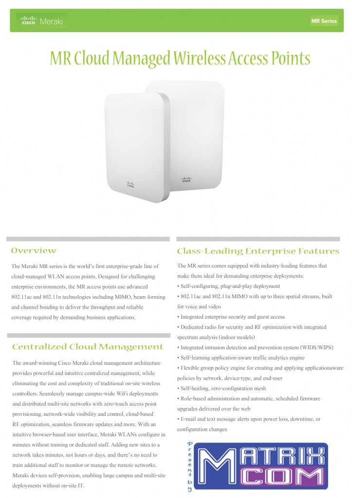 Cloud Managed Wireless Access Points – Matrix Com Co., Ltd.